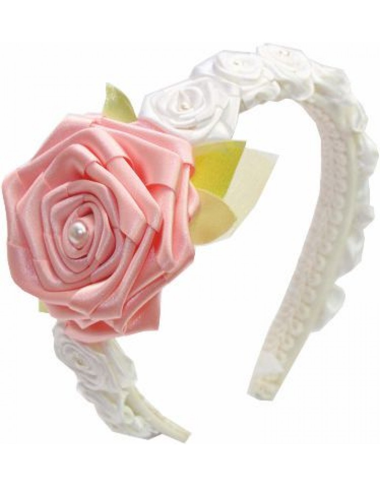 Pink rose headband